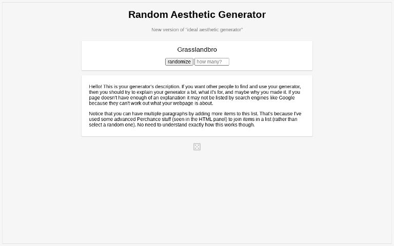 Random Aesthetic Generator