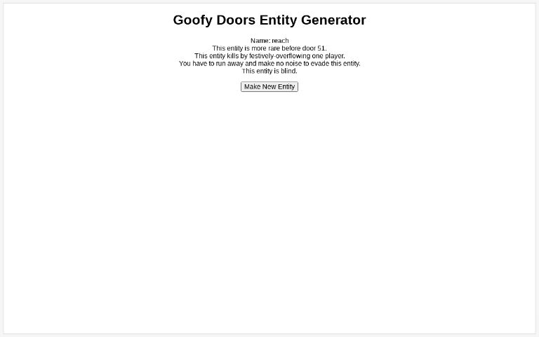 Goofy Doors Entity Generator