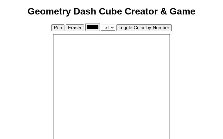 Geometry Dash Cube Creator & Game ― Perchance Generator