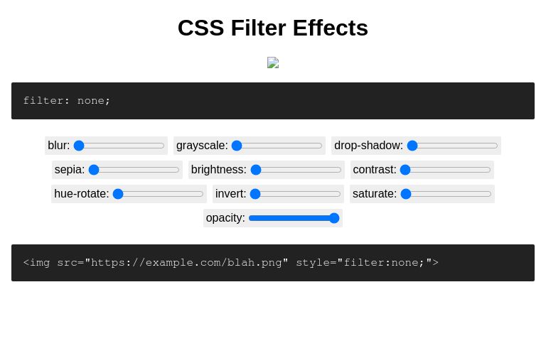 CSS Filter Effects ― Perchance Generator