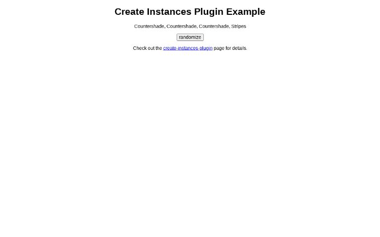 Create Instances Plugin Example