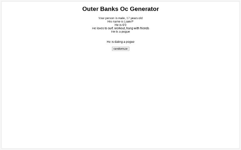 Outer Banks Oc Generator
