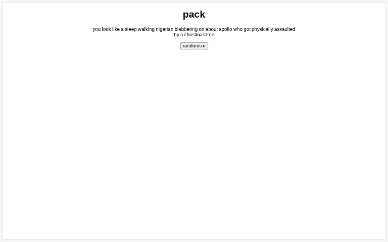 pack ― Perchance Generator