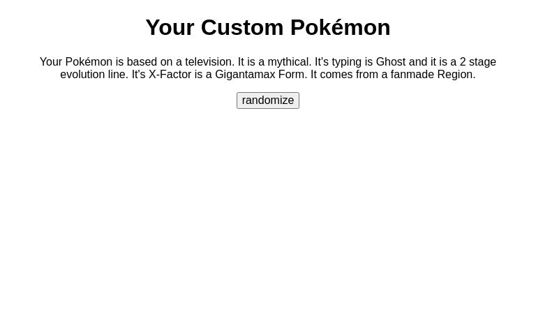 Your Custom Pokémon ― Perchance Generator
