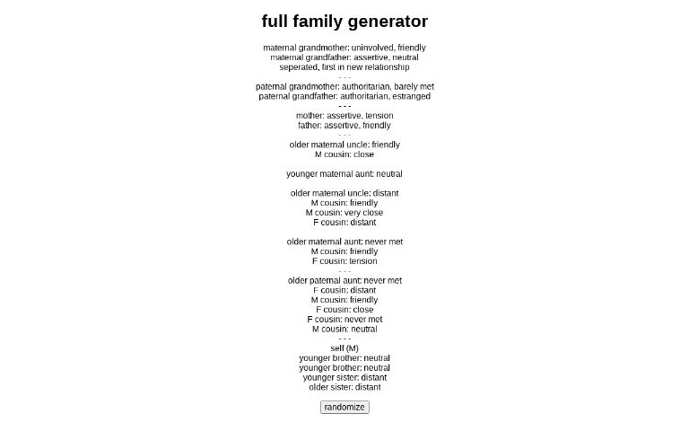 full family generator