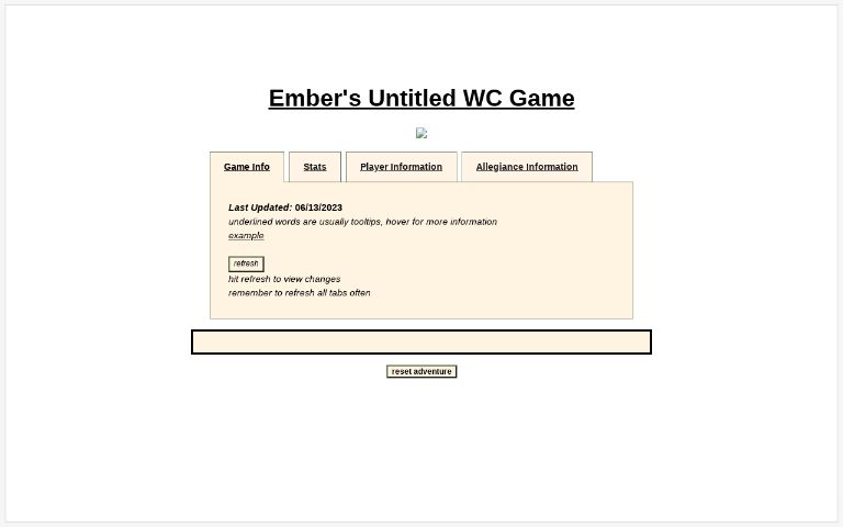 Ember's Untitled WC Game ― Perchance Generator