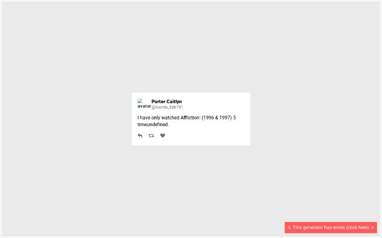Tweet Template ― Perchance Generator