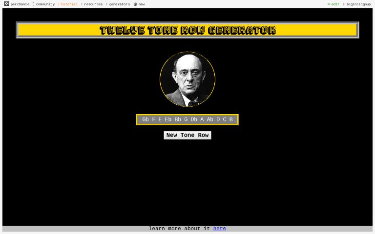 Twelve Tone Row Generator