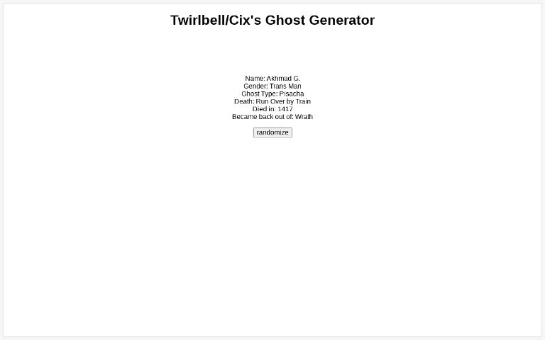 Twirlbell/Cix's Ghost Generator