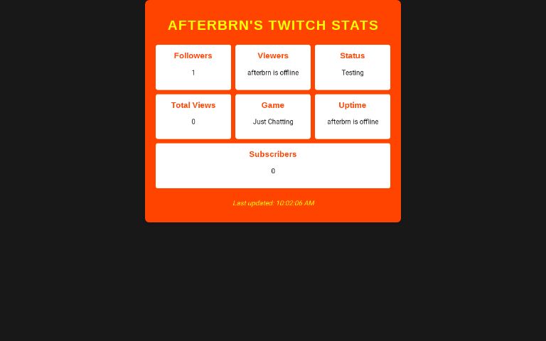 afterbrn's Twitch Stats ― Perchance Generator