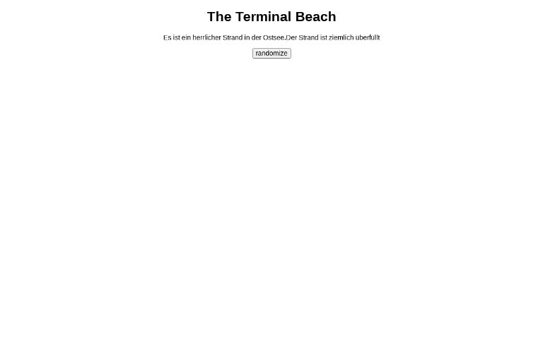 The Terminal Beach ― Perchance Generator