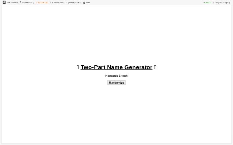 Two-Part Name Generator 】