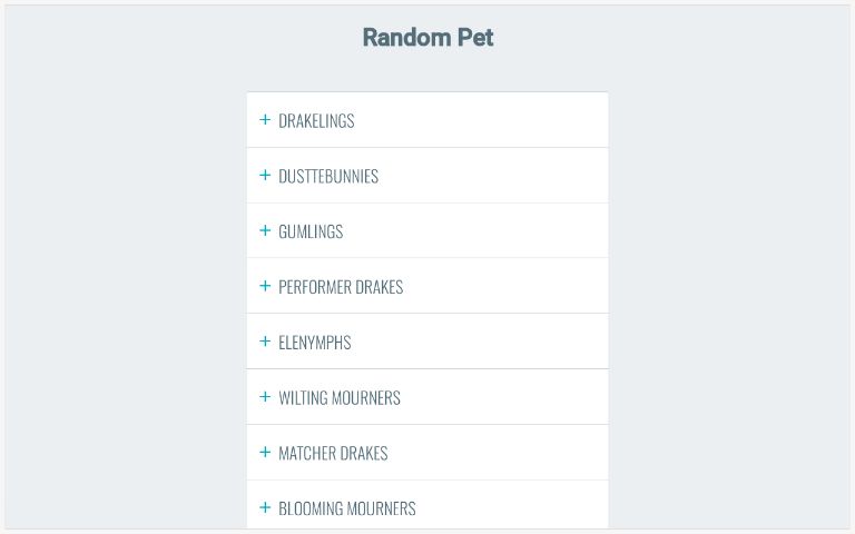 Random Pet ― Perchance Generator