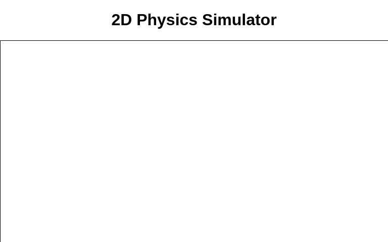 2D Physics Simulator ― Perchance Generator