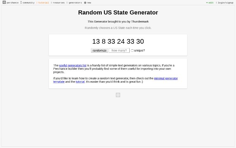 Random US State Generator