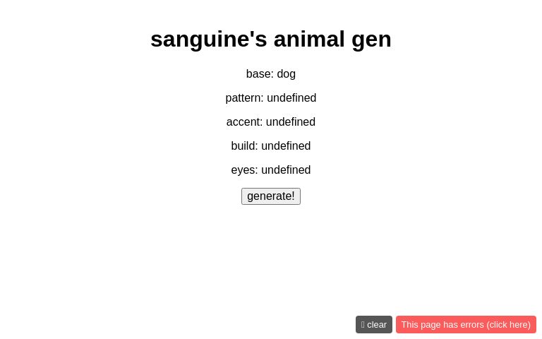 sanguine's animal gen