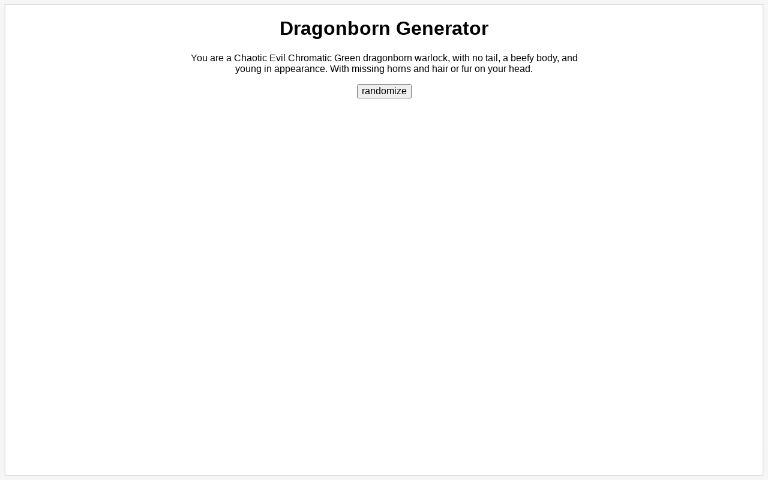 Dragonborn Generator