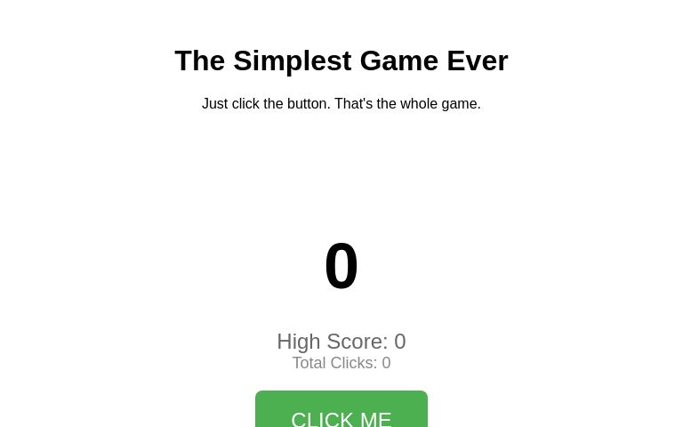 The Simplest Game Ever ― Perchance Generator