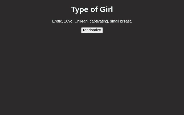 Type of Girl ― Perchance Generator