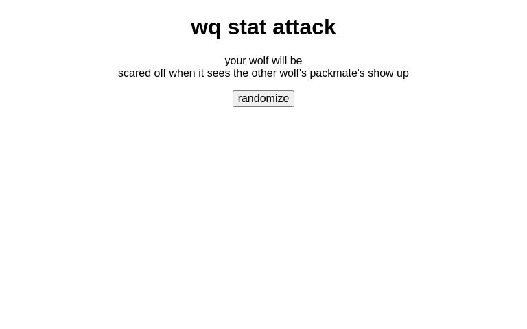 wq stat attack ― Perchance Generator