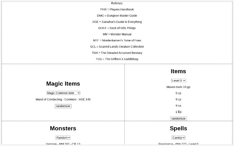 Magic Items ― Perchance Generator