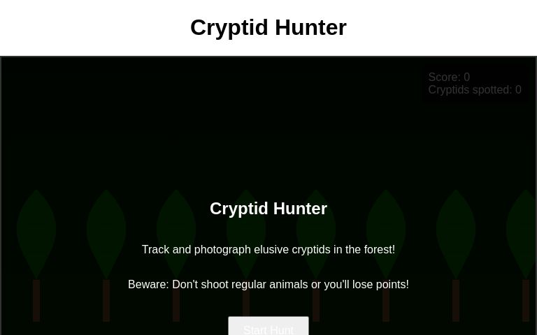 Cryptid Hunter ― Perchance Generator