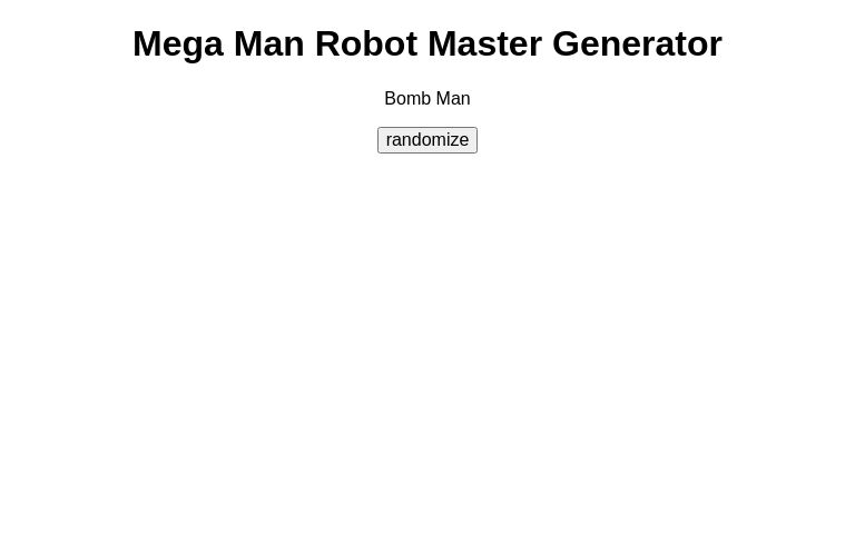 Mega Man Robot Master Generator