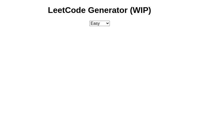 LeetCode Generator (WIP)