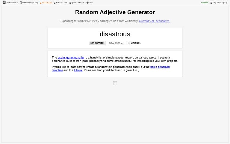 Random Adjective Generator
