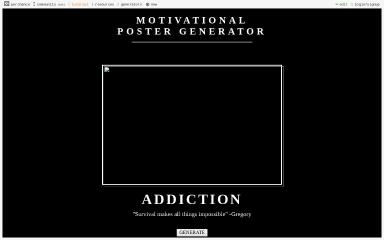 MOTIVATIONAL POSTER GENERATOR