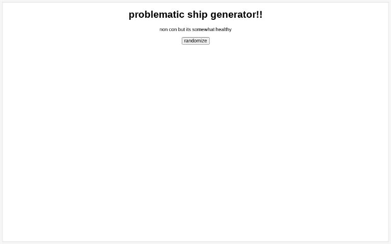 problematic ship generator!!