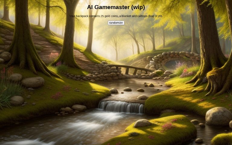 AI Gamemaster (wip) ― Perchance Generator