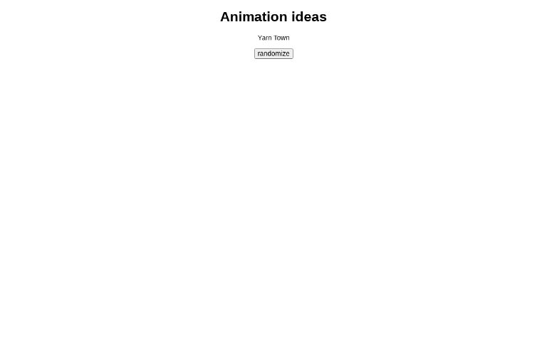 Animation ideas ― Perchance Generator