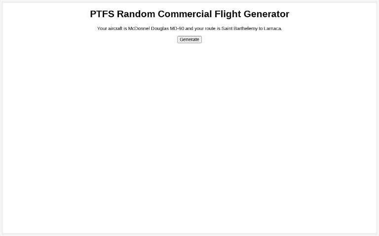 PTFS Random Commercial Flight Generator