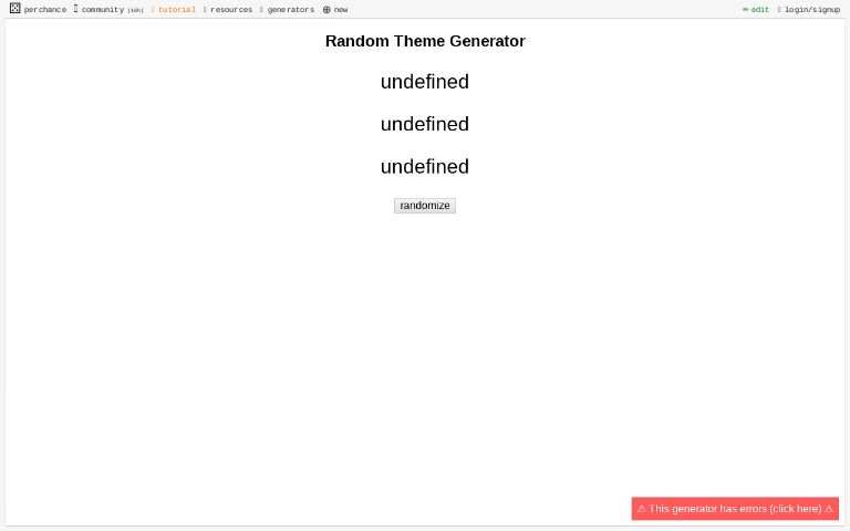 Random Theme Generator