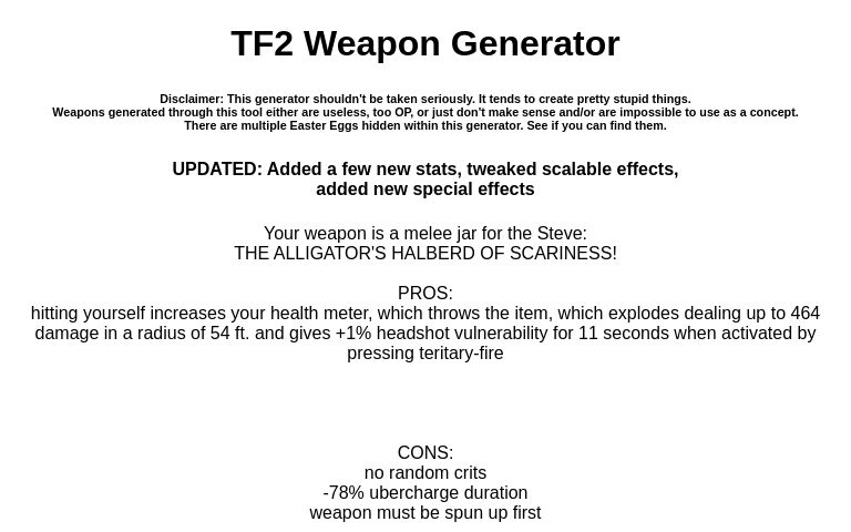 TF2 Weapon Generator
