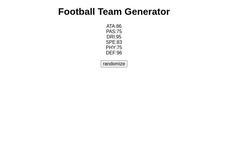Football Team Generator