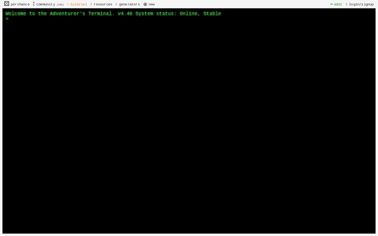 Interative Terminal Template ― Perchance Generator