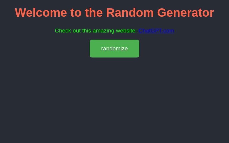 Random Fun Awaits! ― Perchance Generator
