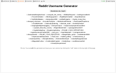 Reddit Username Generator