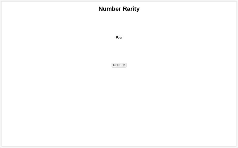 Number Rarity ― Perchance Generator