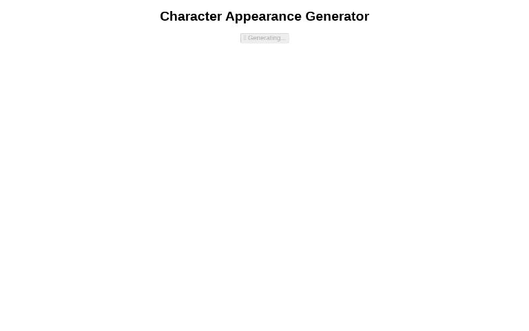 Character Appearance Generator