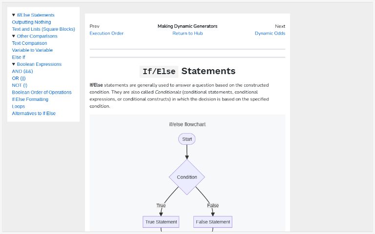 If/Else Statements ― Perchance Generator