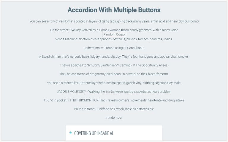 Accordion With Multiple Buttons ― Perchance Generator