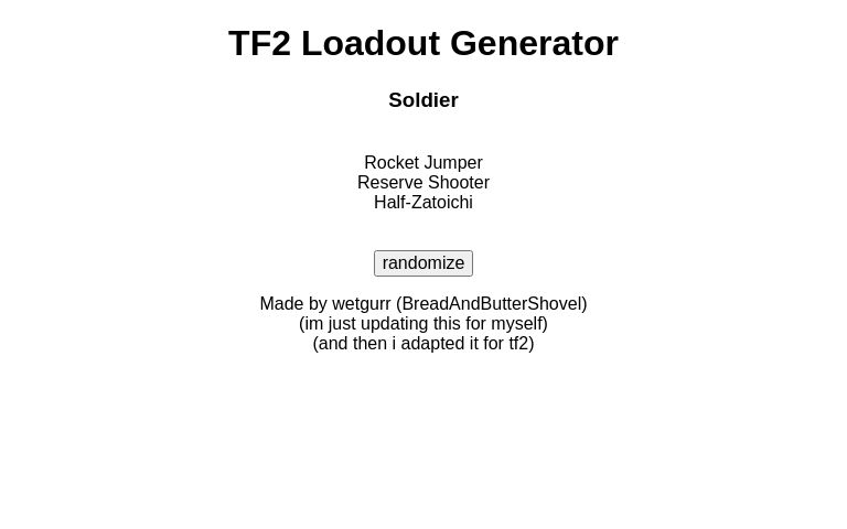 TF2 Loadout Generator