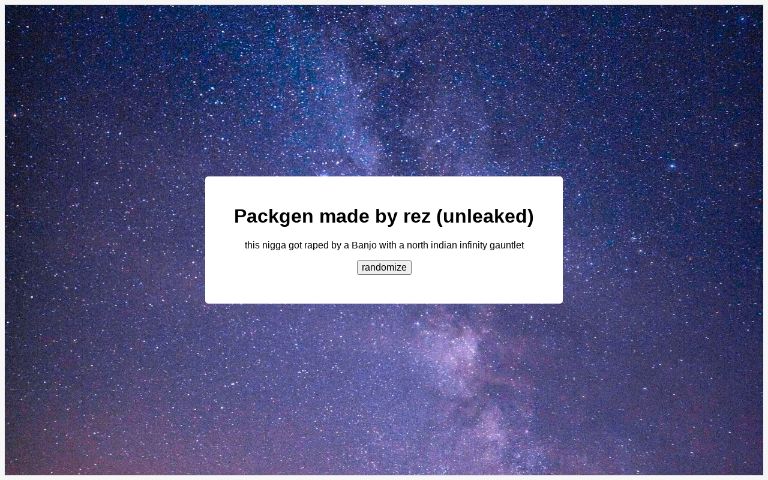 Packgen made by rez (unleaked) ― Perchance Generator