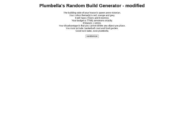 Plumbella's Random Build Generator - modified