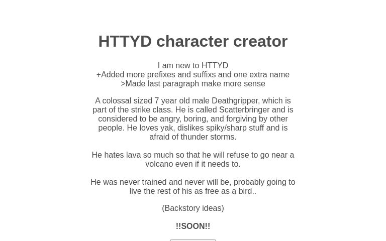 HTTYD character creator ― Perchance Generator