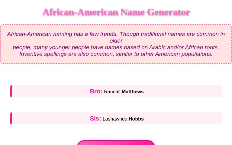 African-American Name Generator