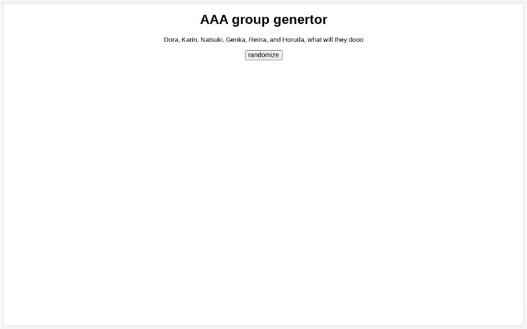 AAA group genertor